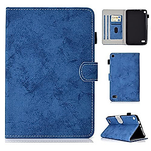 Tablet PC Case Case Compatible with Kindle Fire 7 2015/2017/2019 Case Cover,Slim Smart Folio Stand Cover Shockproof Protective Cases Auto Sleep/Wake Protective Case Tablet Home (Color : Blue)