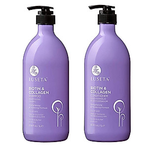 Biotin & Collagen Shampoo Conditioner Set,Thicking Shampoo for Hair Loss & Fast Hair Growth, Sulfate & Paraben Free, Keratin & Color Safe, 2x33.08oz