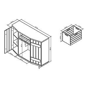 Furniture of America Layfield Wood Multi-Storage Buffet in Reclaimed Oak