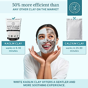 Bare Essentials Living - White Kaolin Clay Powder (2 lb) 100% Natural White Powdered Clay for Seed Bombs, White Clay Mask, DIY Spa, Soap, Bath Bomb, Deodorant, Can be Used as Kaolin Clay for Gardening