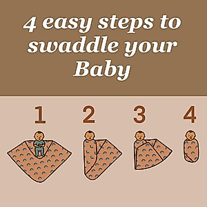 Leyl&Ari Muslin Swaddle Baby Blanket | 100% Organic Cotton Receiving Wrap (Wildflowers/Blue)