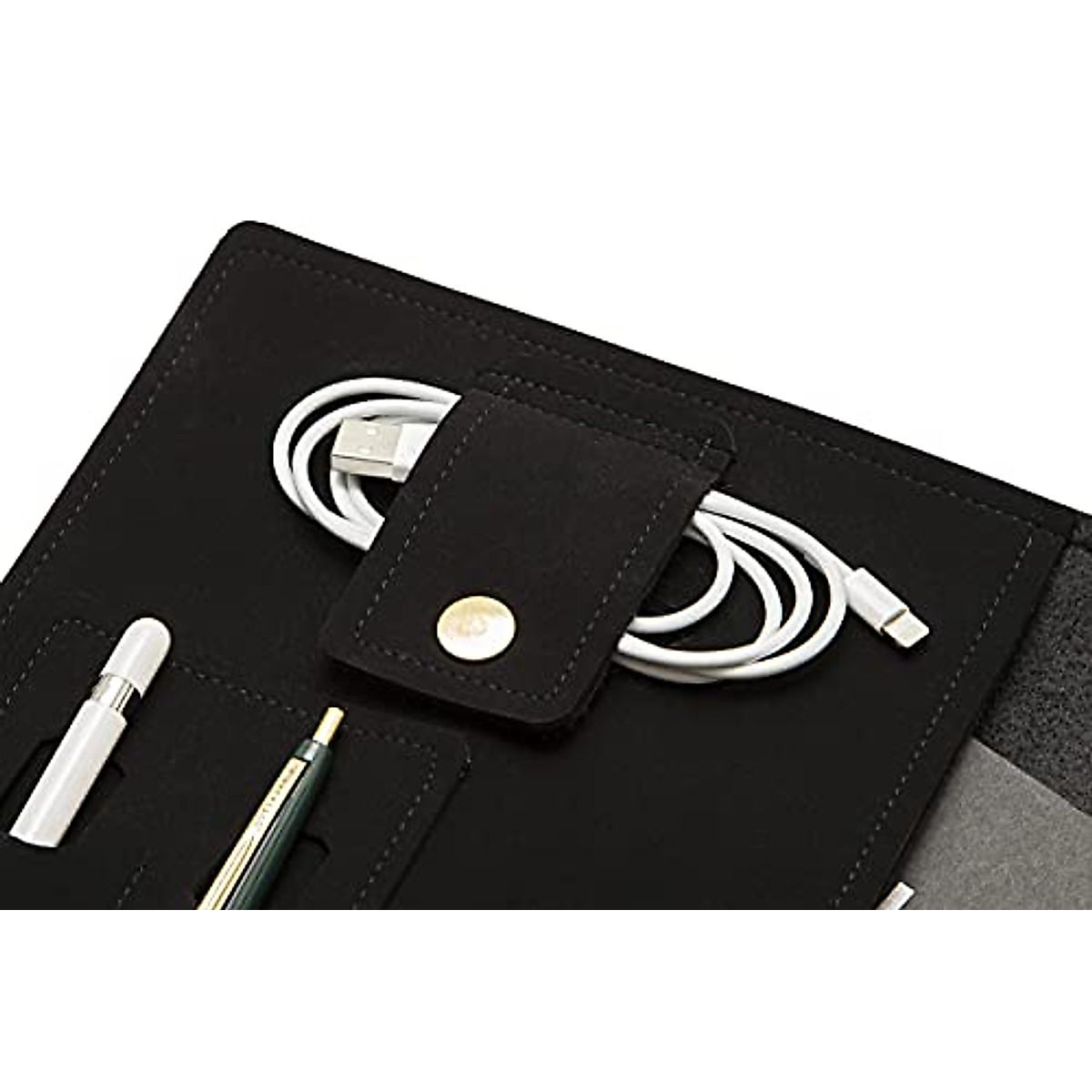 iPad Pro/iPad Air Folio Case, 11" 12.9" 10.2" Compatible with Magic/Smart Keyboard, Pencil Holder Pocket