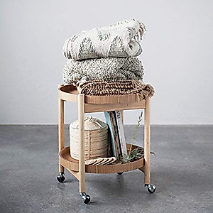 Creative Co-Op Hand-Woven Grass & Date Leaf Lids, Set of 3 Basket, Natural, 3