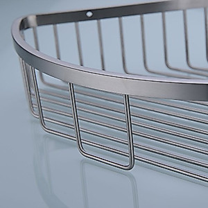 orhemus 304 Stainless Steel Shower Caddy Corner Basket Shelf Bathroom Organizer Wall Mounted Storage, Brushed Nickel