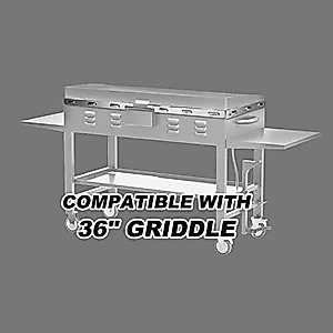 Demao Wind Guard for Blackstone Griddle 36 Inch,Stainless Steel Magnetic Wind Guard,Grill Accessories for Outdoor Cooking,Compatible with Rear Grease Cup, Hood and Side Shelf.