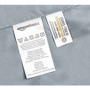 Amazon Basics Deluxe 2 Piece Microfiber Duvet Cover Set with pillow case(s) – 135x200cm, Dark Grey, Solid