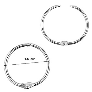 1.5" Metal Book Rings 01438-10 Rings