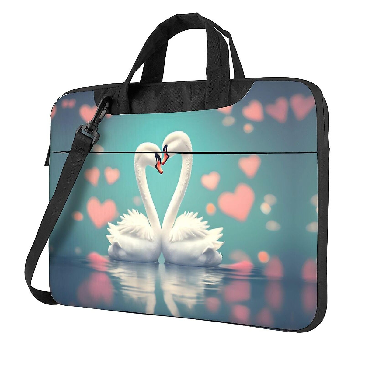 HYTTER Laptop Bag - Portable, Stylish, And Durable - Ideal For Both Men And Women The Swan In Love 14 Inch Picture