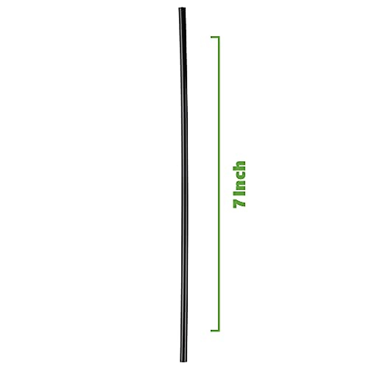 [1000 Bulk Pack] 7 Inch Plastic Sip Stirrers/Straws - Disposable Stir Sticks for Coffee & Cocktail - Black