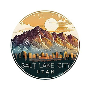 Salt Lake City Utah Design B Souvenir Fridge Magnet 2-Inch