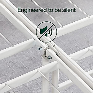 ZINUS SmartBase Tool-Free Assembly Mattress Foundation, 14 Inch Metal Platform Bed Frame, No Box Spring Needed, Sturdy Steel Frame, Underbed Storage, White, Full