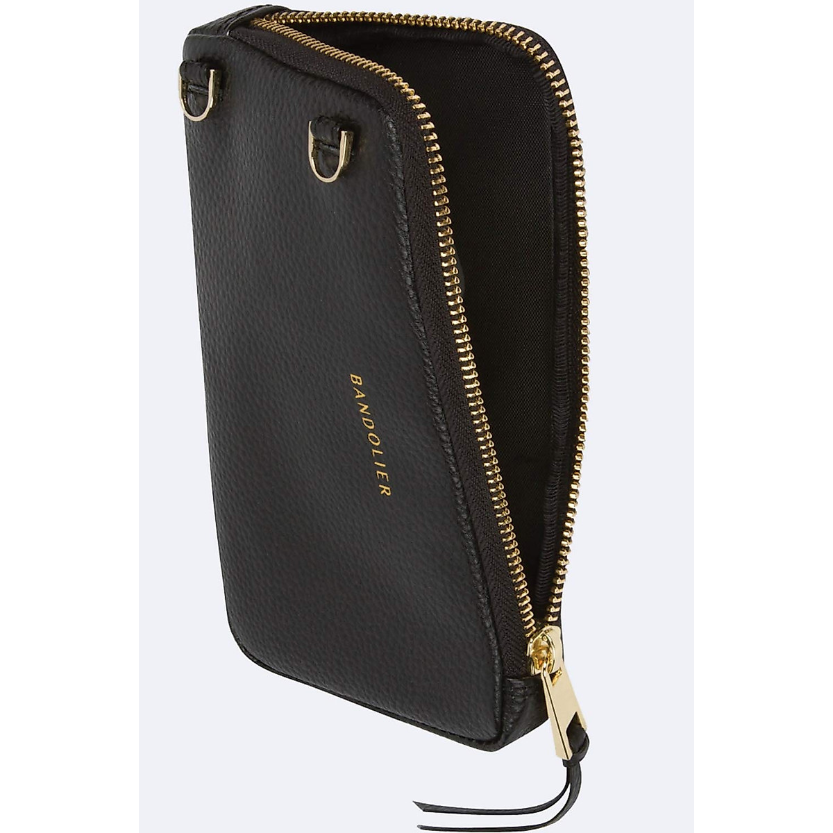 Bandolier Expanded Zip Pouch - Black/Gold - Phone Case & Strap Sold Separately