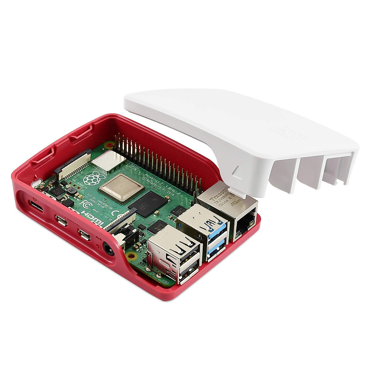 SZHRRGY Raspberry Pi Official Raspberry Pi Case for Raspberry Pi 4 (Case Only)