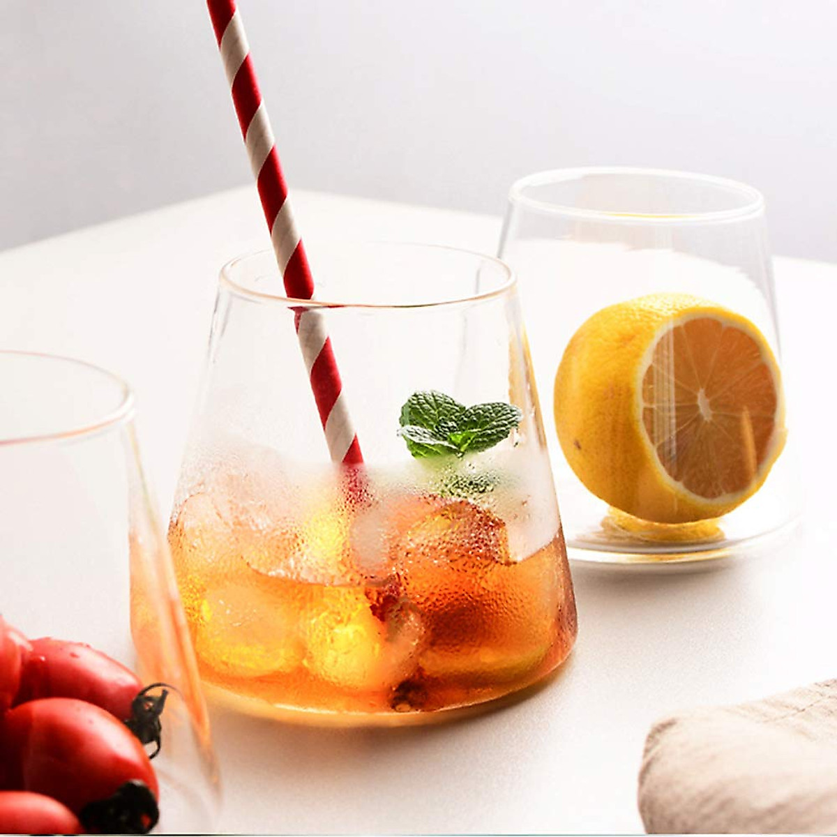 DOITOOL Wine Glass Cup Clear Coffee Cups Water Glasses Tumblers Espresso Glass Clear Glass Mugs Coffee Glass Mugs Glass Coffee Cup Coffee Glasses Drinking Glasses Crystal Margarita