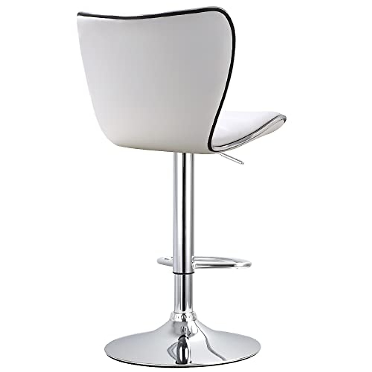 YIMUSTUK Premium Adjustable Swivel Bar Stools,Kitchen Counter Bar Stools Set of 2,White
