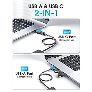 BYEASY USB Hub, USB 3.1 C to USB 3.0 Hub with 4 Ports and 2ft Extended Cable, Ultra Slim Portable USB Splitter for MacBook, Mac Pro/Mini, iMac, Ps4, PS5, Surface Pro,Flash Drive, Samsung(Black)