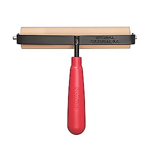 Speedball Deluxe Soft Rubber Brayer - 40/42 Durometer Roller with Heavy Duty Steel Frame – 6 Inches