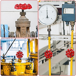 2 PCS Outdoor Faucet Handle, Faucet Valve Replacement Rustproof Water Spigot Handle Water Valve Handle 6x6mm Round Faucet Handle Replacement Red Hose Bib Handle for Outdoor Faucet Replacement Parts