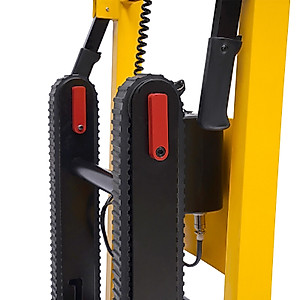 PIAOCAIYIN Electric Stair Climbing Dolly, Folding Stair Climbing Hand Truck, Stair Climbing Hand Trucks, Heavy Duty Dolly Cart w/ 6 Wheels, Warehouse Cart Dolly, 440lbs Max.Load, Adjustable Speed