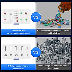 Fayrimi 1 to 10 Compartment Plastic Box Transparent for pin Jewelry Small Accessories