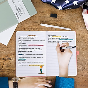 Compera Lined Journal Notebooks, 4 Pack, 176 Pages, 5.5 x 8.3, 100gsm Thick Paper, A5 Hardcover Notebooks with Pen Loop and Inner Pocket, for School Business Office College（Morandi colors）