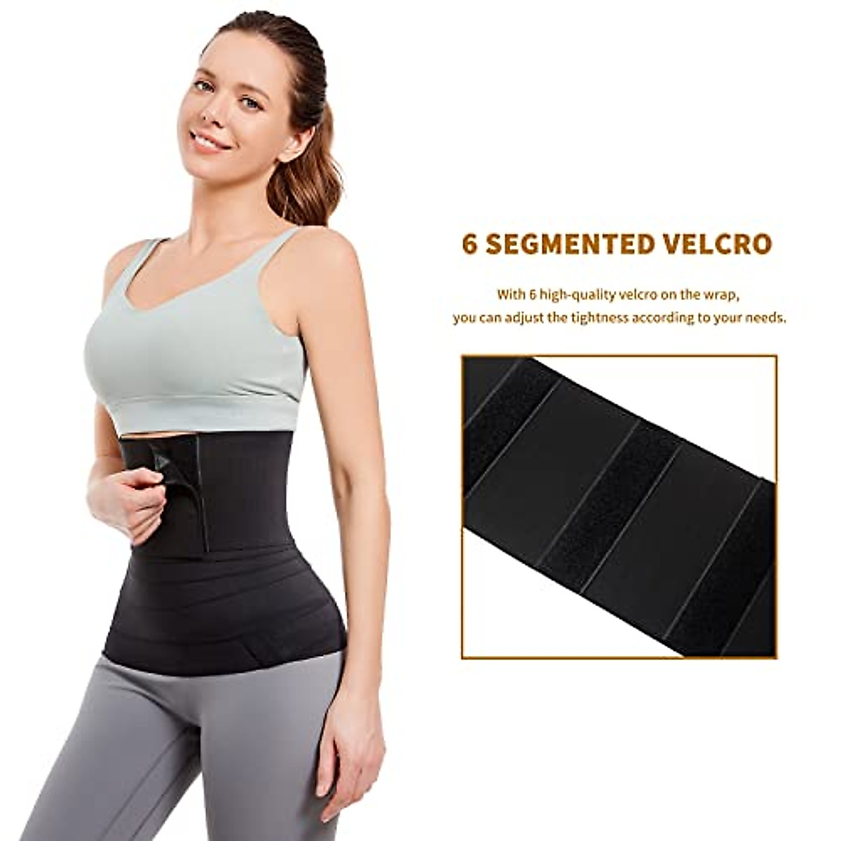 CINDOU Waist Trainer For Women Lower Belly Fat Plus Size Wide4.9in Long13.1ft Adjust Tummy Wraps Sweet Sweat Band Belt For Stomach Bandage Wrap Body Shapewear Invisible Trimmer Shaper Waist Training