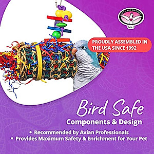 Super Bird Creations SB687 Firecracker Jr. Bird Toy, Medium Bird Size, 18" x 8"