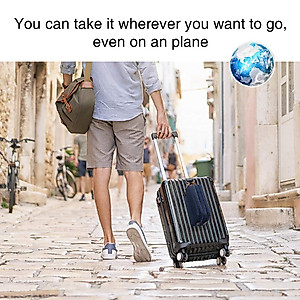 TOUPONS Men's Travel Toiletry Organizer Bag Dopp Kit, Bathroom Bags (Blue Water-resistant)