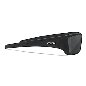 DVX Axon Polarized Sunglasses, Safety Glasses for Men and Women, UV Eye Protection for Shooting, Fishing, Biking, and Extreme Sports, Black Frames, Tinted Lenses
