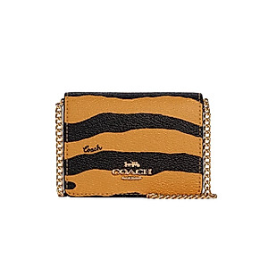 Mini Wallet On A Chain With Tiger Print