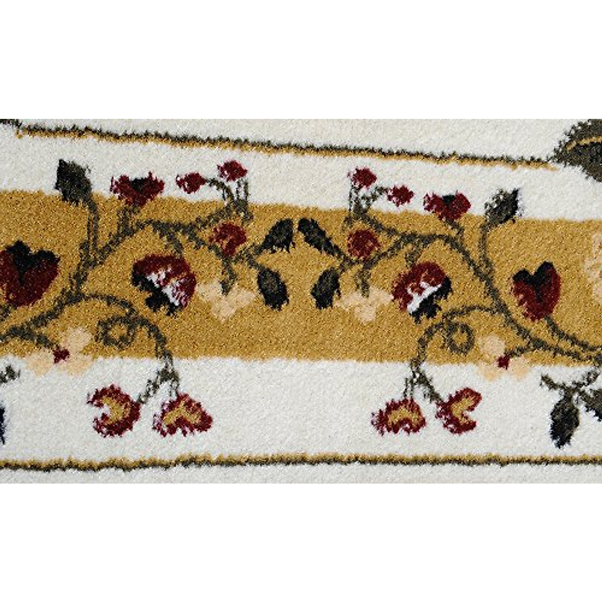 Home Dynamix Optimum Caspian Area Rug, 5'2" x7'2, Traditional Medallion Floral, Ivory/Burgundy/Yellow