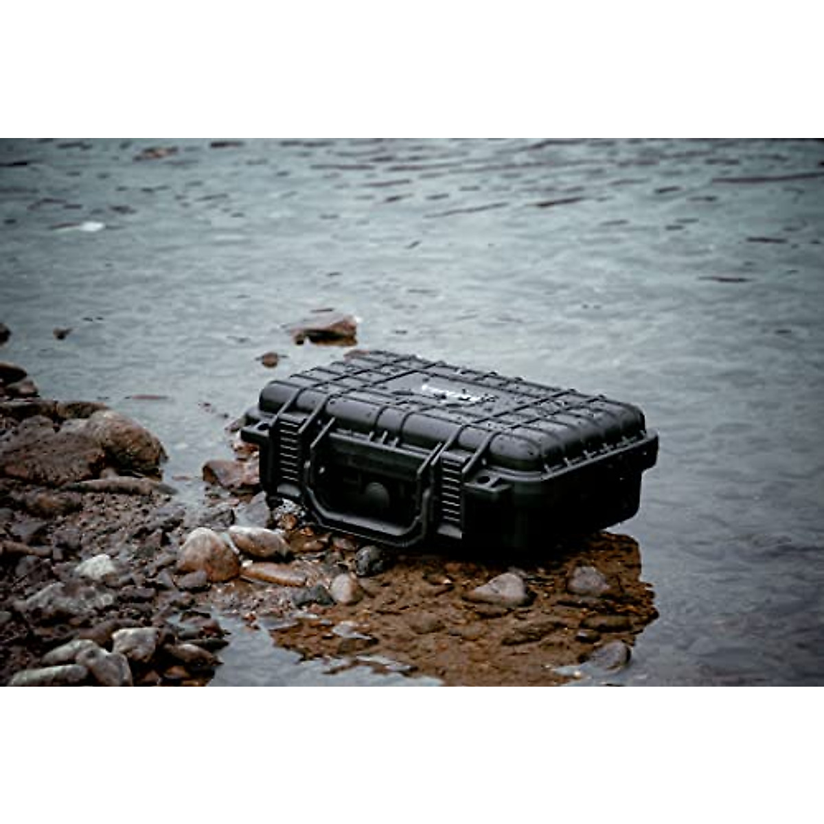 MEIJIA Portable All Weather IP67 Waterproof Protective Hard Case, Small Camera Case,Dry Case with Customizable Foam,Fit Use of Drones, Camera,Equipments, 11.65 ”x8.35”x3.78”(Elegant Black)