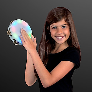FlashingBlinkyLights Light Up Round Tambourine 6" with Multicolor LEDs