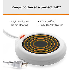 GALVANOX Funny Coffee Mug with Warmer Have a Nice Day Sarcastic Coffee Mug with Electric Heated Base - Novelty Christmas Gift Idea for Coworker/Coffee Lover, Men/Women (Gift Boxed)