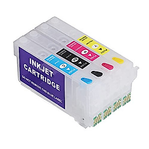 Hilitand Printing Ink Cartridge 4 Colors Inkjet Cartridge PP BK C M Y Ink Cartridges Replacement for Photo Paper Document (812XXLBK 812XLC 812XLM 812XLY Without Chip)