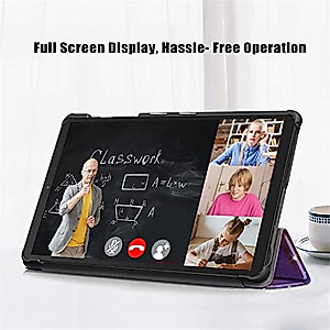 DETUOSI Slim Case for Samsung Galaxy Tab A7 Lite 8.7" 2021 (SM-T220/T225/T227U), Ultra Thin Folio Tri-fold Flip PU Leather Book Cover Multi-Angle Stand + Protective Hard Back Shell + Magnetic Closure