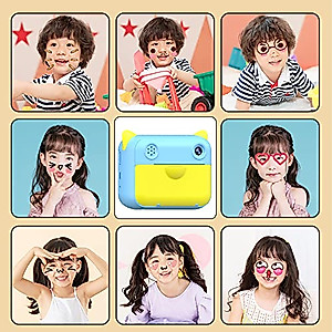 Kids Camera, Digital Camera for Kids Boys and Girls - 24MP Children's Camera with LCD Screen, Full HD 1080p Rechargeable Electronic Mini Camera for Students, Teens, Kids