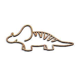 Carrick & Cross – Dinosaur Wall Decor, Wooden Wall Decals – Featuring, Black Oak Stegosaurus, Oak Triceratops & Walnut Brachiosaurus - Dino Wall Art, Perfect in any themed Room; Nursery or Bathroom