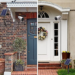 5W Solar Panels Compatible with Eufycam 2/2 Pro/2C/2C Pro/E, Waterproof Solar Powered Battery Charger for EufyCam with Visual LED Indicator, Wall Mounting Bracket Ground Stake -13ft Cable