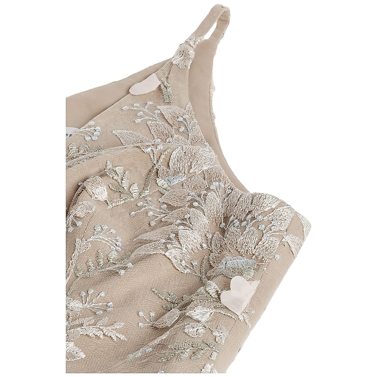 Dress the Population Women's Sidney 3D Floral PLUNGIN Long Illusion Gown Dress, Pink Floral, XL