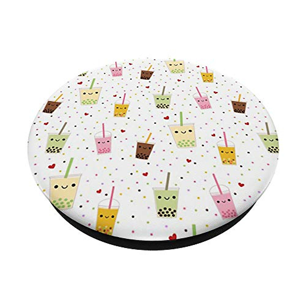 Happy Boba Tea Bubble Tea Milk Tea - White Phone Accessory PopSockets PopGrip: Swappable Grip for Phones & Tablets