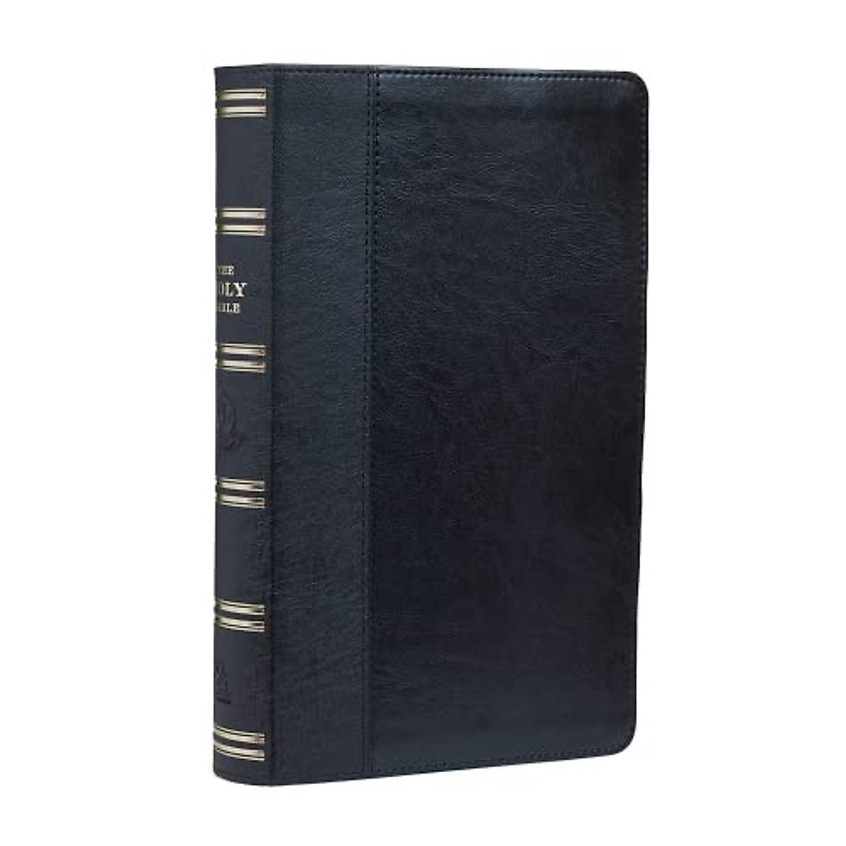 Personalized Bible Custom Text Your Name KJV Giant Print Thumb Index Two-Tone Black Bible King James Version Custom Made Gift for Baptism Christenings Birthdays