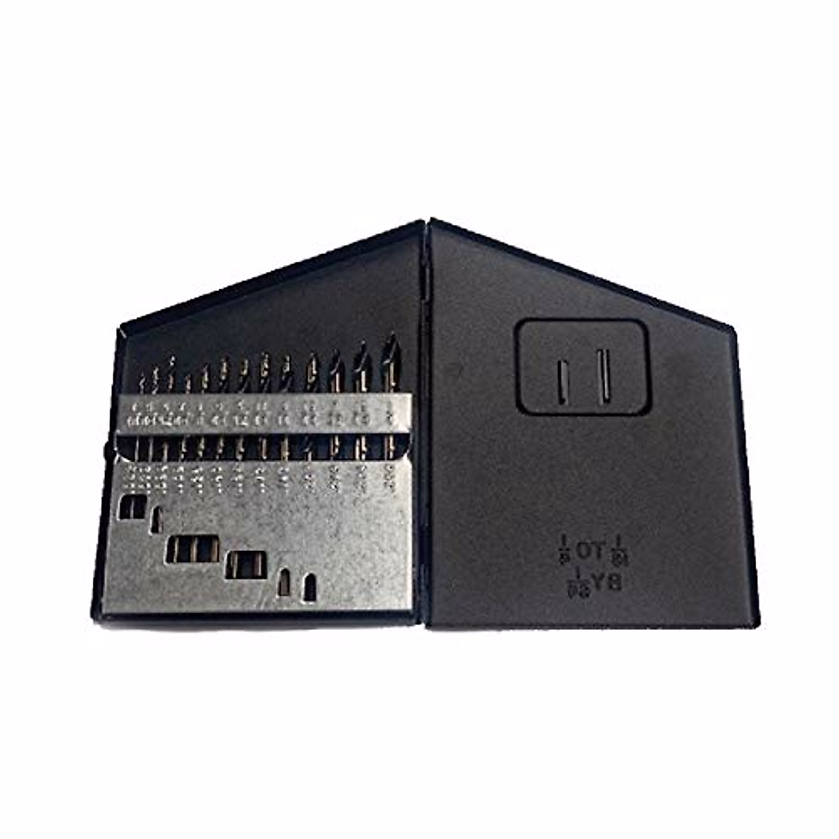 Norseman 22863 1/16 in. - 1/4 in. Black and Gold Oxide Hi-Molybdenum Steel Drill Bit Set, 13-Piece , Grey