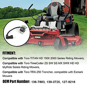 TEMSONE 136-7883 2pcs Ignition Coil Module Compatible with Toro & Titan Exmark Series Riding Lawn Mowers Replace# 139-0720 127-9216