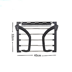 WODMB Stainless Steel Drying Shoe Rack Folding Towel Drying Rack Window Laundry Balcony Towel Clothes Diaper