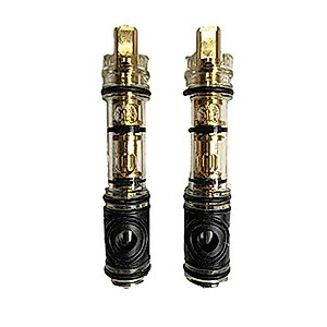 1225 1225B Dual-Seal Cartridge Replacement Kit (2 Pack) Compatible with Moen Single Handle Faucets/Showers, Brass Internal Shaft