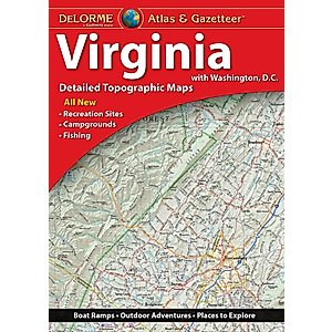 Delorme Virginia Atlas & Gazeteer: Virginia With Washington, Dc, Detailed Topographic Maps