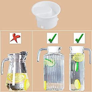 4Pieces Glass Water Pitcher Lids Glass Pitcher Lid Replacement Cap Stoppers for Water Jug Glass Bistro Pitcher,White