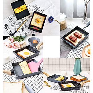 IBBM I WILL BE YOUR BEST MEMORY Tamagoyaki Japanese Omelette Pan/Egg Pan - Non-stick Coating - Rectangle Frying Pan Mini Frying Pan – Grey