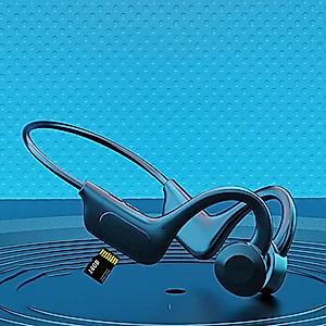 Yunnyp Wireless Bone Conduction Headphones, Ear Bluetooth Sport Headphones BT5. 1 Stereo Sports Earphone with Microphone Support TF Card